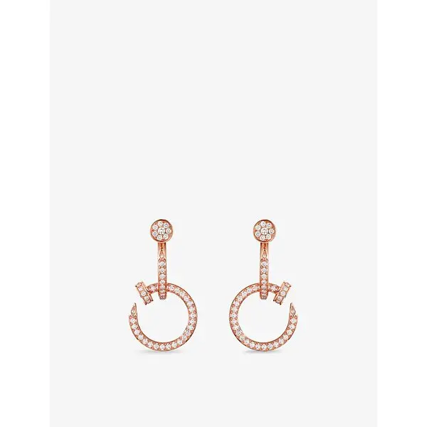CARTIER Juste Un Clou Diamond Earrings - Rose Gold