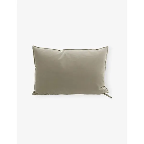 MAISON DE VACANCES Palazzo Cotton-velvet Cushion 40cm X 60cm - Ciment