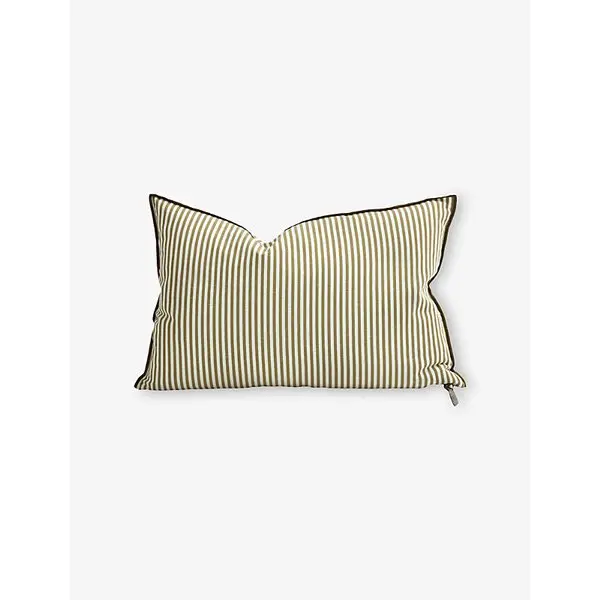 MAISON DE VACANCES Portofino Cotton And Linen-blend Cushion 40cm X 60cm - Bronze