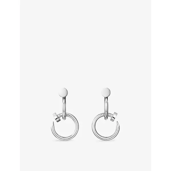 CARTIER Juste Un Clou 18ct White-gold Earrings - White Gold
