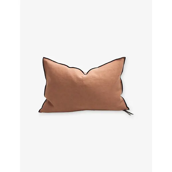 MAISON DE VACANCES Washed-linen Crepe Cushion - Terracotta