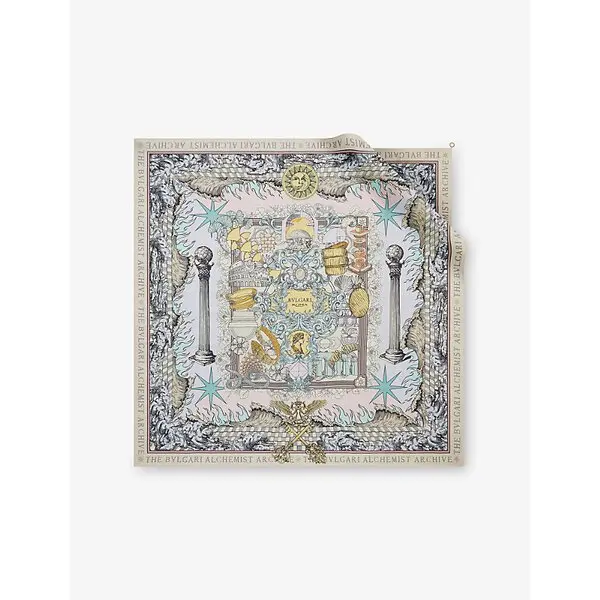BVLGARI Heritage Alchemist Silk Scarf - Beige