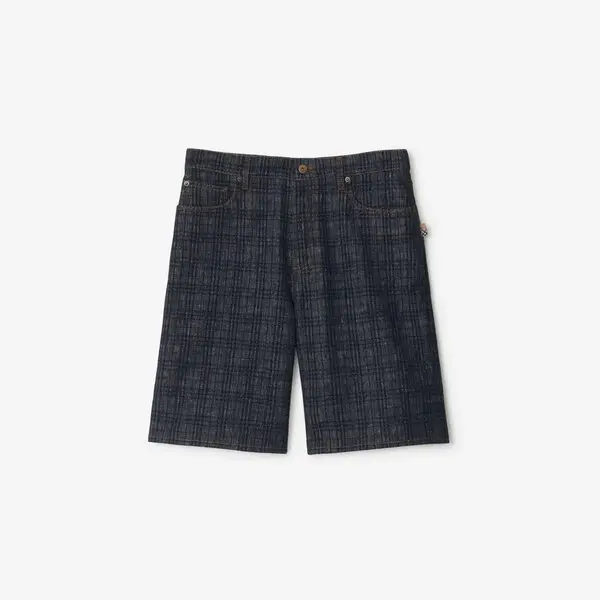 Burberry Check Denim Shorts