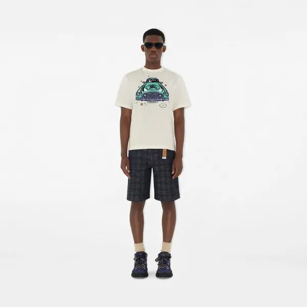 Burberry Check Denim Shorts