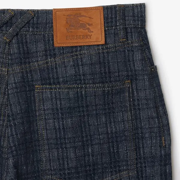 Burberry Check Denim Shorts