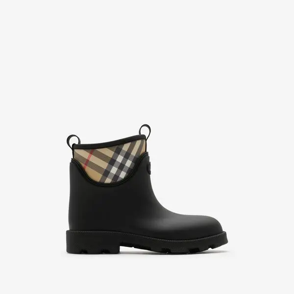 Burberry Rubber Marsh Stamp Low Boots - Black