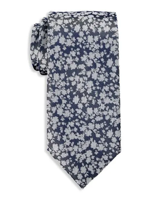Michael Kors Big & Tall Jonnes Floral Neck Tie - Navy