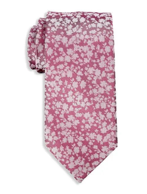 Michael Kors Big & Tall Jonnes Floral Neck Tie - Rose