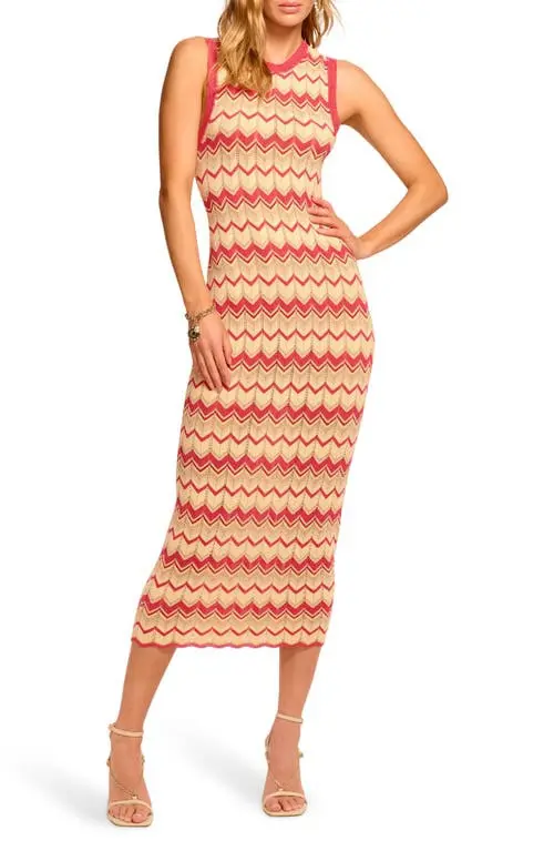 Ramy Brook Declan Metallic Chevron Stripe Sweater Dress In Rosa Pink  Chevron - 32% Off | Editorialist