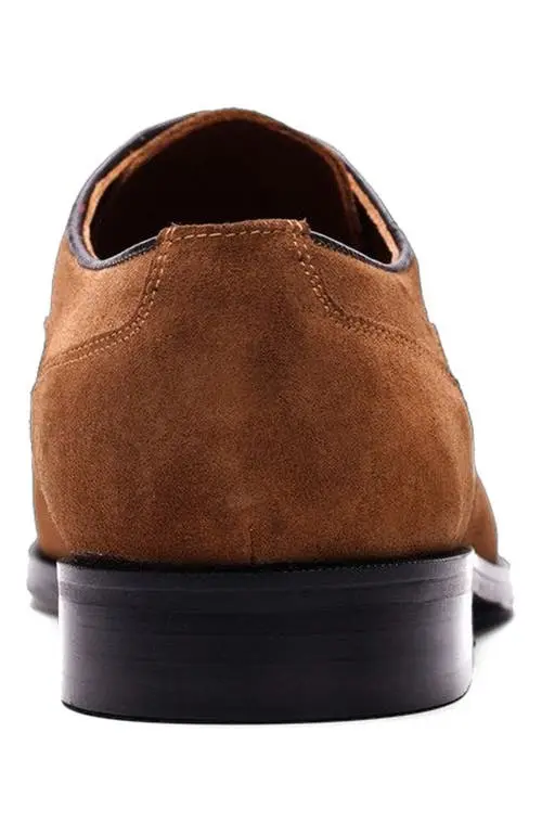CARLOS BY CARLOS SANTANA Havens Cap-toe Derby - Tabacco Brown Suede