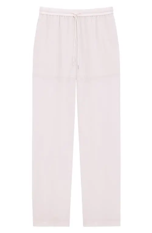 Theory Wool Blend Drawstring Pants - Sand