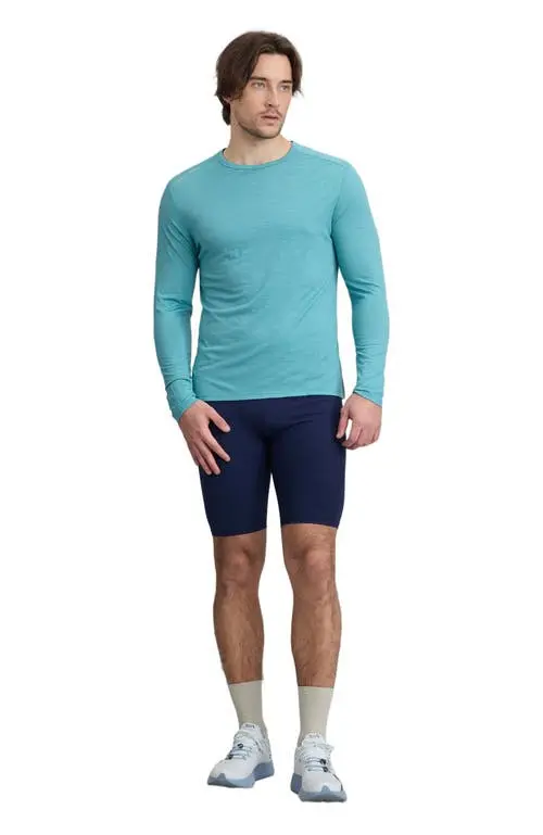 COZY ZERO 100% Merino Classic Long Sleeve Crewneck - Dusty Turqoise