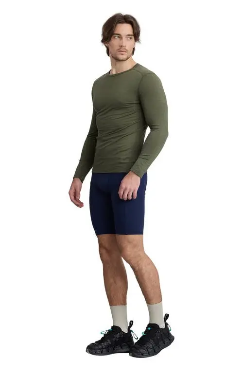 COZY ZERO 100% Merino Classic Long Sleeve Crewneck - Olive