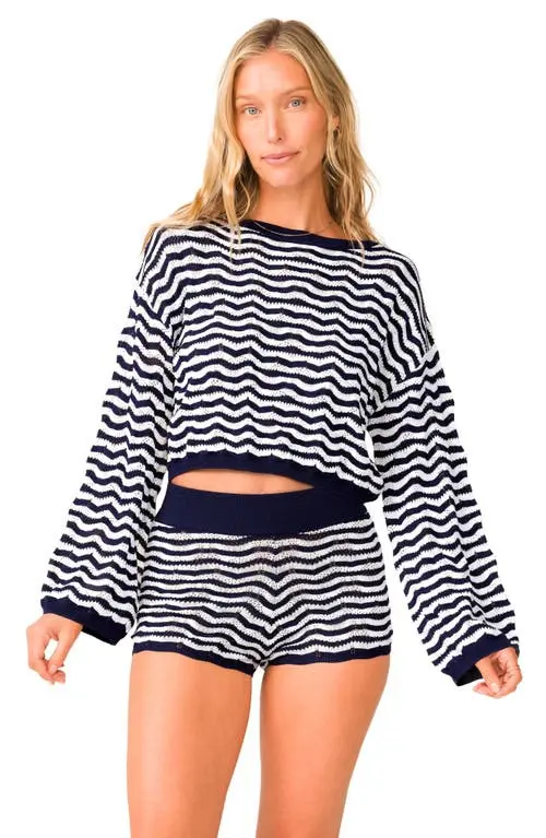PQ SWIM Striped Cover-up Shorts - Pisces