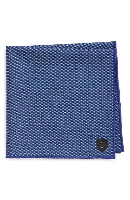 CLIFTON WILSON Nailhead Dot Wool Pocket Square - Blue