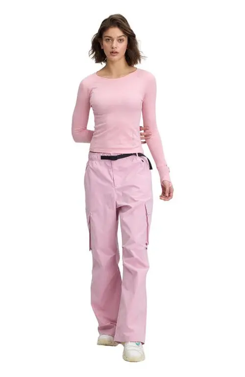 COZY ZERO 100% Merino Running Long Sleeve With Watch Window - Pink
