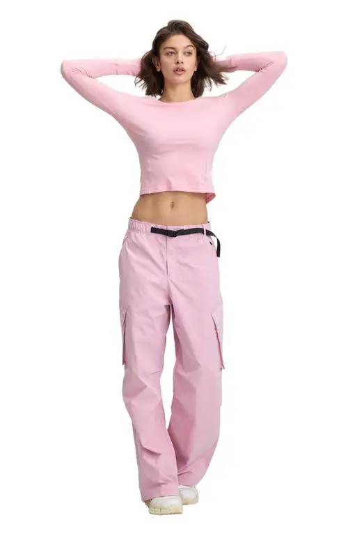 COZY ZERO 100% Merino Running Long Sleeve With Watch Window - Pink