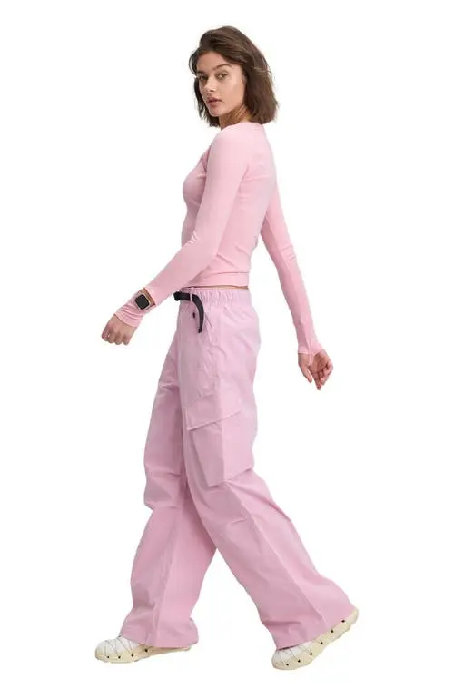 COZY ZERO 100% Merino Running Long Sleeve With Watch Window - Pink