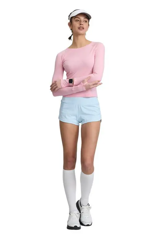 COZY ZERO 100% Merino Running Long Sleeve With Watch Window - Pink