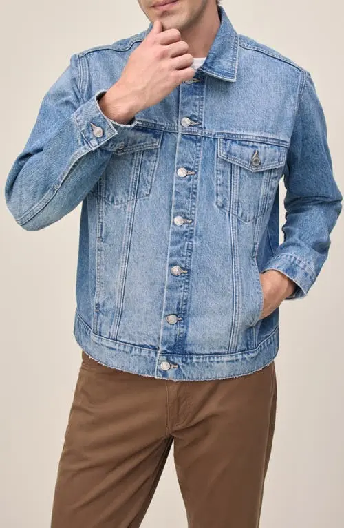 Warp + Weft Distressed Denim Trucker Jacket