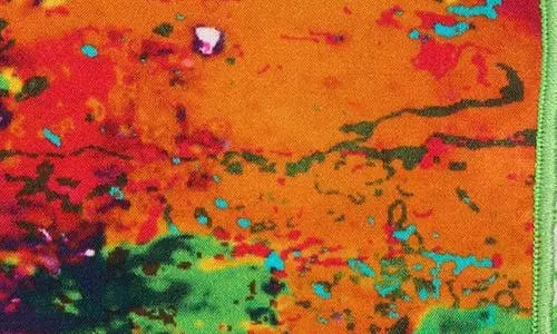 CLIFTON WILSON Color Paint Splash Silk Pocket Square