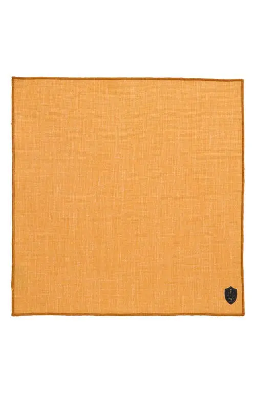 CLIFTON WILSON Linen Pocket Square - Gold