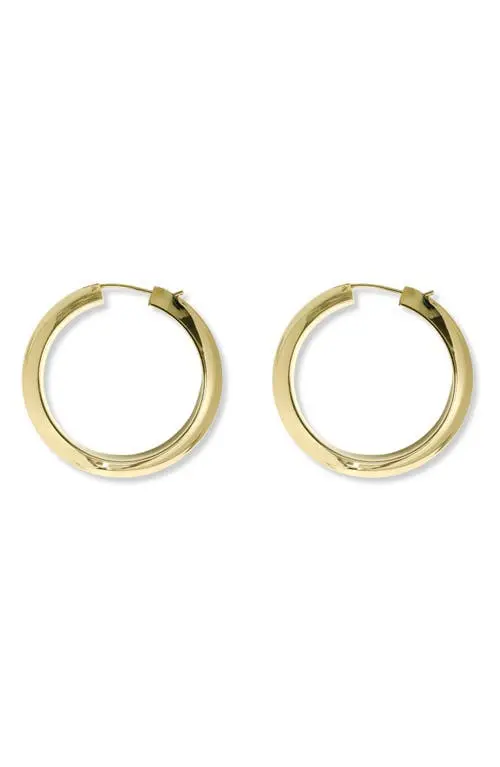 Argento Vivo Knife Edge Hoop Earrings - Gold