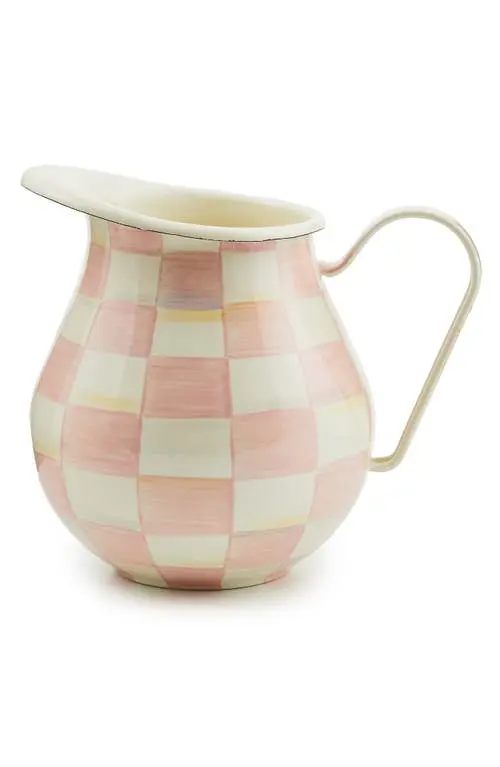 MACKENZIE-CHILDS Rosy Check Pitcher - Pink/ White