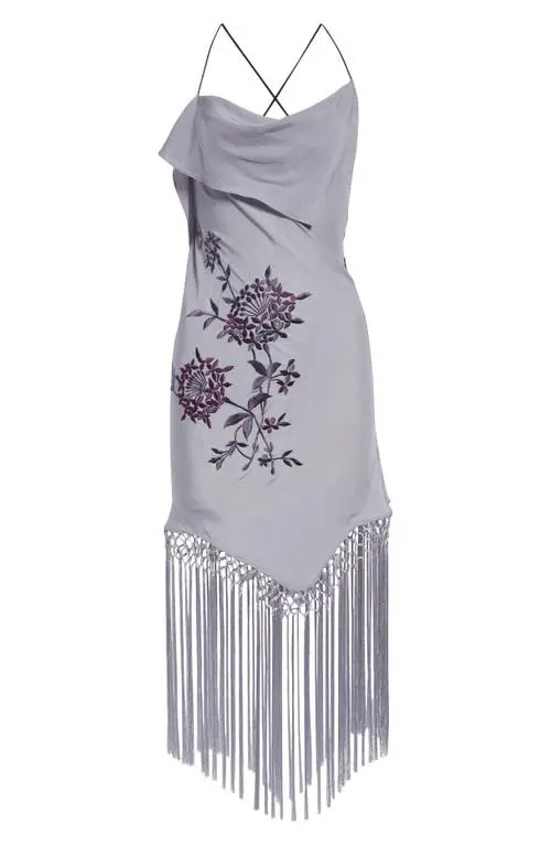 bcbg asymmetrical evening dress High Draped Slit Gown