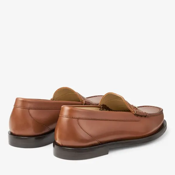 JIMMY CHOO Ethan Tan Brushed Leather Loafer - Neutral