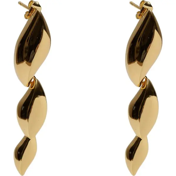 Argento Vivo Marquee Linear Earrings - Gold