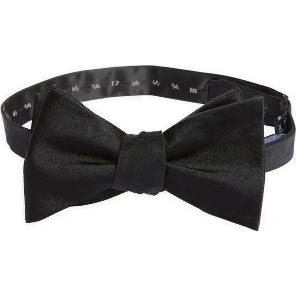 CLIFTON WILSON Silk Bow Tie - Black