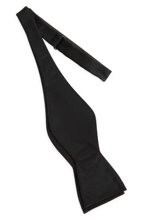 CLIFTON WILSON Silk Bow Tie - Black