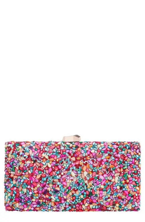 Nina Embellished Clutch - Pink Multi