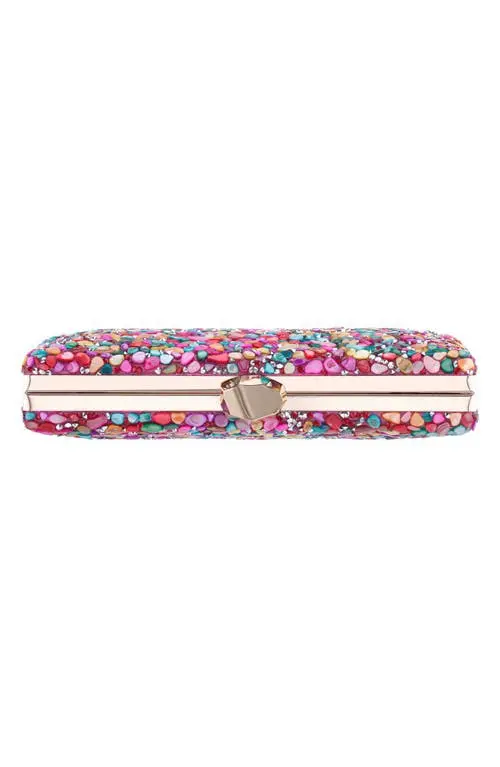 Nina Embellished Clutch - Pink Multi