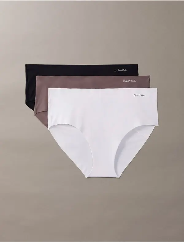 Calvin Klein Invisibles 3-pack Hipster - Black/botanical Brown/frosty Lilac