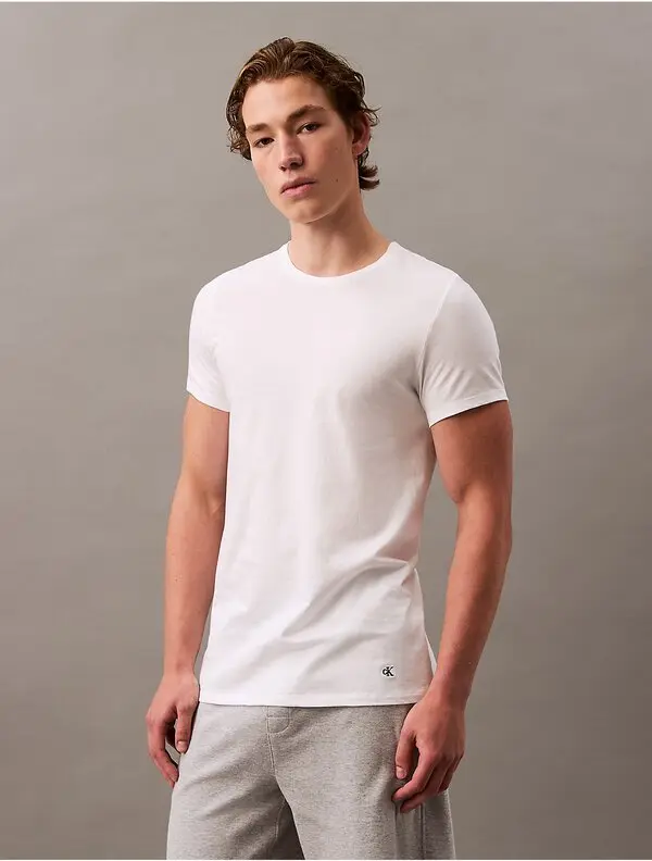 Calvin Klein Cotton Classics 5-pack Classic Fit Crewneck T-shirt - White