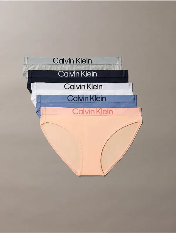 Calvin Klein Cotton Stretch Bikini 5-pack - Peach Bliss Multi