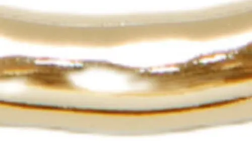 Argento Vivo Hammered Oval Bangle - Gold