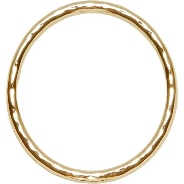 Argento Vivo Hammered Oval Bangle - Gold