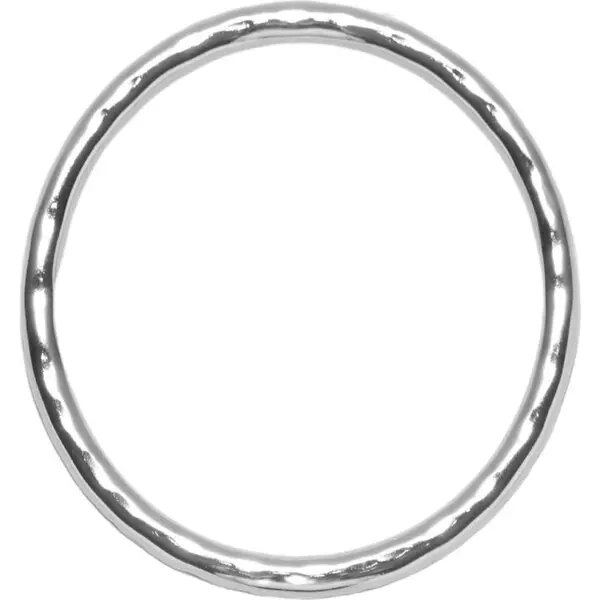Argento Vivo Hammered Oval Bangle - Silver