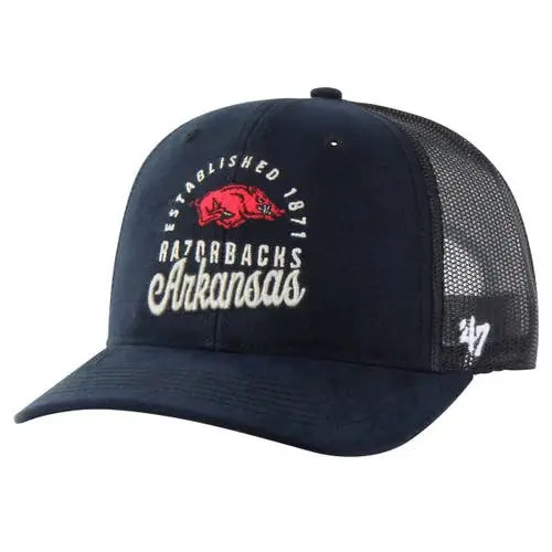 '47 Arkansas Razorbacks Pitstop Trucker Adjustable Hat - Black
