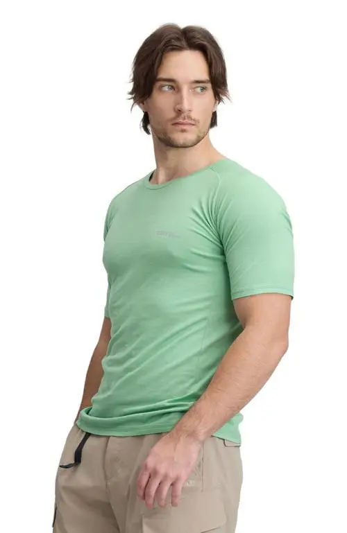 COZY ZERO 100% Merino Reglan Tee - Apple Green