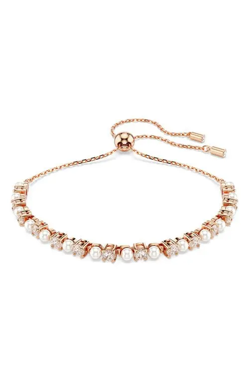SWAROVSKI Matrix Slider Bracelet - White/silver/rose Gold