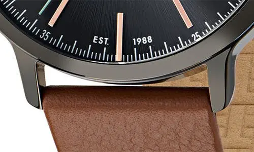 Ted Baker London Haarvin Leather Strap Watch