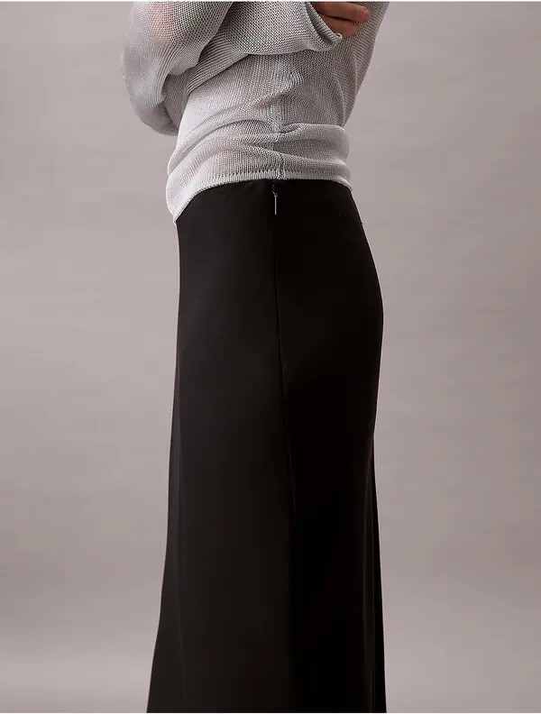 Calvin Klein Matte Satin Midi Skirt