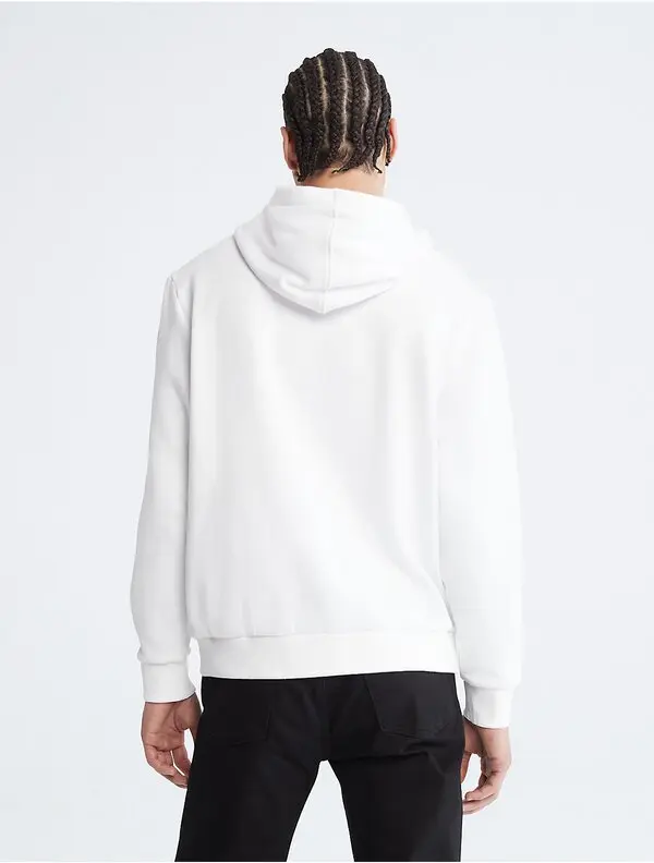 Calvin Klein Monogram Fleece Hoodie - Brilliant White