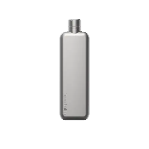 MEMOBOTTLE Slim Stainless Steel - Metallic Silver