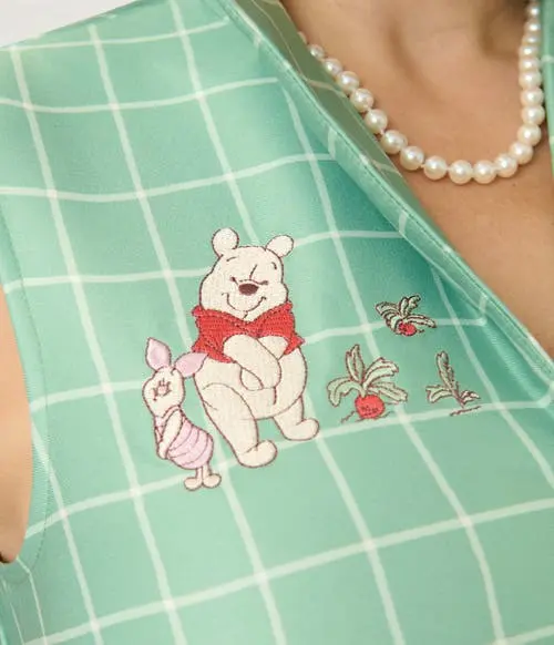 Unique Vintage 1950s Edith Swing Dress - Mint Plaid