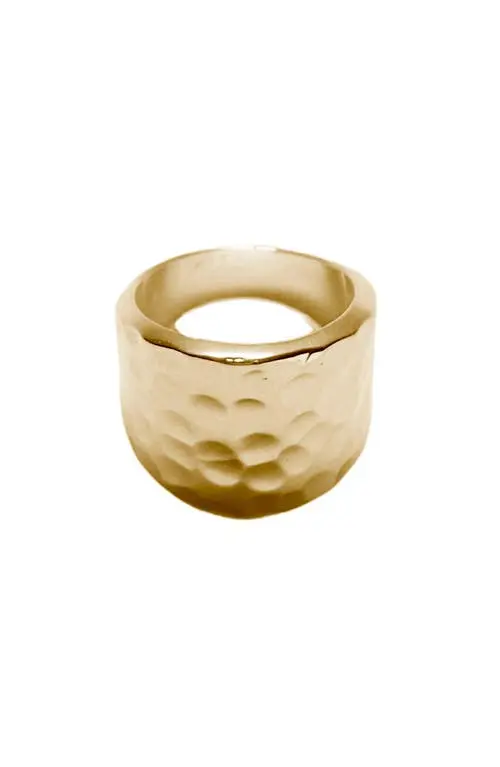 Argento Vivo Hammered Ring - Gold